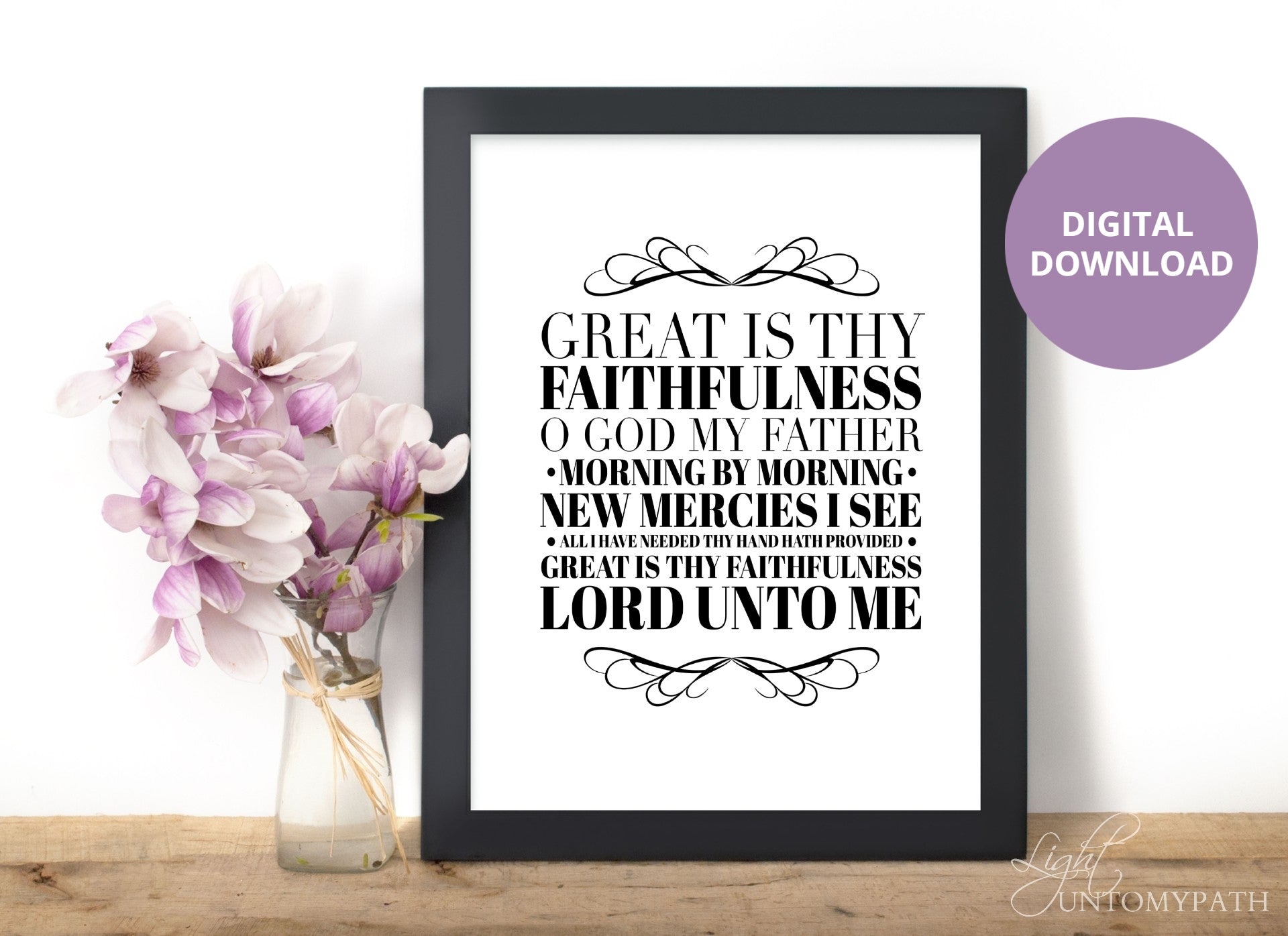 "Great is thy Faithfulness" - Printable Wall Art – Light Unto My Path